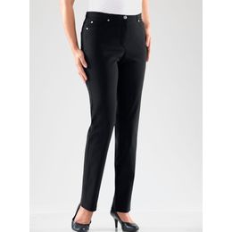 Stehmann Damen 5-Pocket-Hose, blau, Gr. 38, unifarben, 72% Viskose, 25% Polyamid, 3% Elasthan, Hosen