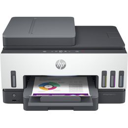HP Multifunktionsdrucker "Smart Tank 7605", grau (grau, wei&szlig;), B:42,75cm H:41cm T:28,4cm, Drucker, Ohne Patronen, kompromisslos und bis 3 Jahre Tinte im Lieferumfang., Multifunktionsdrucker