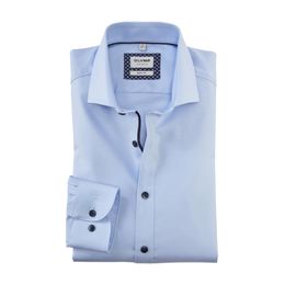 OLYMP Herren Businesshemd "Level Five body fit", blau, Gr. 45, Web, Obermaterial: 97% Baumwolle, 3% Elastolefin, Hemden