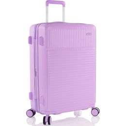 Hartschalen-Trolley Heys "Pastel, in verschiedenen Farben und Gr&ouml;&szlig;en", Damen, Gr. B/H/T: 43cm x 66cm x 24cm 70 l, lila (lavender), Polycarbonat-Verbundwerkstoff, Koffer Hartschalen-Trolley, Heys Handgep&auml;ck-Koffer TSA Schloss Volumenerweiterung