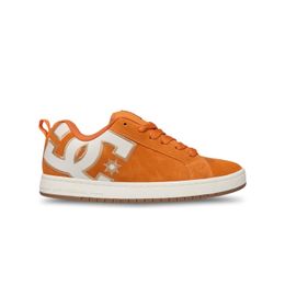 Sneaker DC Shoes "Court Graffik", Herren, Gr. 8,5(41), orange (orange, sanftes wei&szlig;), Obermaterial:57.05% Leder, 28.2% Synthetikmaterial, 13.87% Microfaser, 0.88% Textil;, Schuhe Sneaker