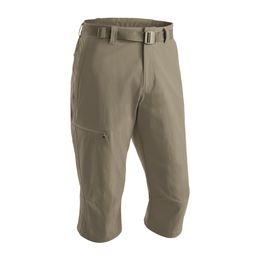 Caprihose Maier Sports "Jennisei", Herren, Gr. 58, Normalgr&ouml;&szlig;en, beige (dunkelbeige), 90% Polyamid, 10% Elasthan, Hosen Caprihose, kurze Hose Herren, luftige Wanderhose, leichte Outdoorhose, Reg Fit