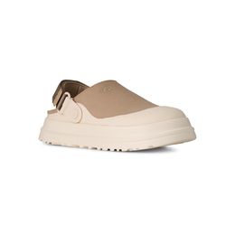 UGG Australia Clog UGG "GOLDDENGLOW CANVAS CLOG", Damen, Gr. 5 (36), taupe, creme, Gummi, Textil, Schuhe Clog, Sabot, Schlupfschuh mit schwenkbarem Fersenriemen