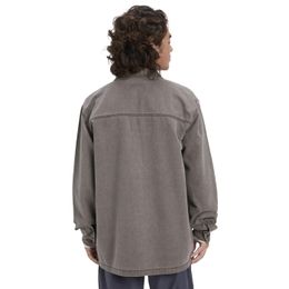 Langarmhemd Quiksilver "Mohab Washed Twill", Herren, Gr. XS, US-Gr&ouml;&szlig;en, braun (chocolate braun), Obermaterial: 100% Walkfrottier;, Hemden Langarmhemd