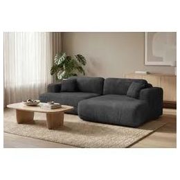 Ecksofa OTTO HOME "VEEVIA L-Form, Schlafsofa, Verl&auml;ssliche Qualit&auml;t, Breite 256cm", anthrazit, B:256cm H:76cm T:161cm, 100% Polyester, Sofas, Ecksofa, mit Bettkasten, belastbar bis 480kg, inklusive R&uuml;cken- und Zierkissen