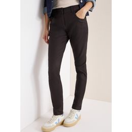 Cecil Damen 5-Pocket-Hosetartufo braun, Gr. 38, leicht gl&auml;nzend, Stoff, 76% Viskose, 21% Nylon, 3% Elasthan, Hosen, mit leichtem Glanz
