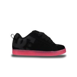 Sneaker DC Shoes "Court Graffik", Damen, Gr. 9(40,5), bunt (schwarz, schwarz, pink), Obermaterial:55, 91% Leder, 38, 75% Synthetik, 5, 34% Microfaser;, Schuhe Sneaker, Topseller