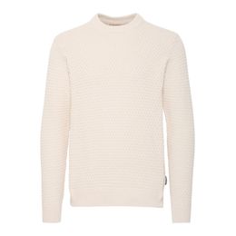 Strickfleece-Pullover Casual Friday "Strickpullover CFKARL structured crew neck knit", Herren, Gr. XXL, beige (rainy day), Obermaterial: 100% Baumwolle CO., Pullover Strickfleece-Pullover