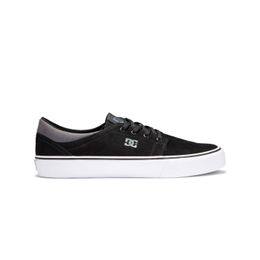 Sneaker DC Shoes "Trase Sd", Herren, Gr. 11,5(45), schwarz (schwarz, schwarz, grau), Obermaterial:Obermaterial: Leder [Kuh] / Futter: Textil / Au&szlig;ensohle: Gummi;, Schuhe Sneaker