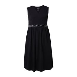 Ulla Popken Kleid Damen Gr&ouml;&szlig;e 58/60 schwarz / silber Winterkleid