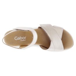 Gabor Damen Sandalette "KRETA", Gr. 36, gold, Ziegenleder, metallic, Schuhe, Blockabsatz, Sommerschuh, Sandale in Bequemweite G (= weit)