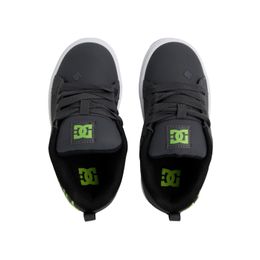 Sneaker DC Shoes "Court Graffik", M&auml;dchen, Gr. 6,5(38), schwarz-wei&szlig; (grau, schwarz, wei&szlig;), Obermaterial:Obermaterial: Leder / Futter: Textil / Au&szlig;ensohle: Gummi;, Schuhe Sneaker, Topseller