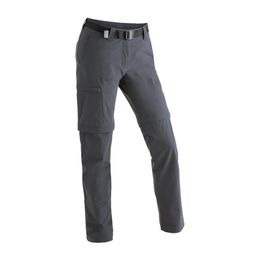 Outdoorhose Maier Sports "Inara slim zip", Damen, Gr. 46, Normalgr&ouml;&szlig;en, grau, 90% Polyamid, 10% Elasthan, Hosen Outdoorhose, Damen Zip-Off Wanderhose, atmungsaktive Trekkinghose, Slim Fit