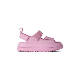 UGG Australia Badesandale UGG "K GOLDENGLOW", M&auml;dchen, Gr. 3 (35), pink, Synthetik, Textil, unifarben, Schuhe Badesandale, Sommerschuh, Poolslides, Plateauabsatz, mit Klettverschluss