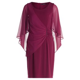 Cocktailkleid Vera Mont "Cocktailkleid mit Raffung", Damen, Gr. 36, EURO, pink (sweet berry), 95% Polyester PES. 5% Elasthan EL., Kleider Cocktailkleid