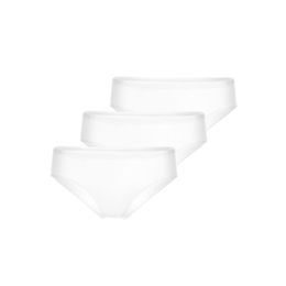 Calida Damen Slip "Slip Natural Comfort Regular Cut Slip 3P 3er Pack", Gr. 48, wei&szlig;, Obermaterial: 92% Baumwolle CO. 8% Elasthan EL., Unterhosen