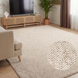 Teppich ELLE DECORATION "Rocco", beige (creme), B:200cm H:10mm L:290cm, Polypropylen, Teppiche, Teppich, L&auml;ufer, waschbar, Wohnzimmer, Esszimmer, Woll-Optik