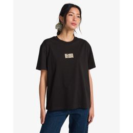 T-Shirt Billabong "IN THE BEYOND", Damen, Gr. XS (34), schwarz pebble, Obermaterial: 100% Baumwolle, Shirts T-Shirt, sportlicher Stil, f&uuml;r Sportmode, Sommermode und Strandmode