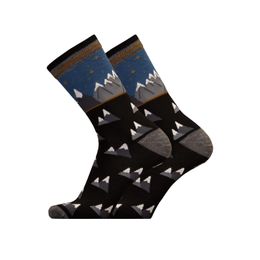 UphillSport Herren Socken "MOUNTAINS 2er Pack", Gr. 39, schwarz, 58% Wolle, 40% Polyamid, 2% Elasthan, mehrfarbig, Socken, in atmungsaktiver Qualit&auml;t