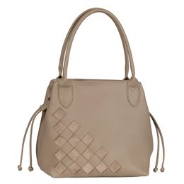 Shopper Gabor "Granada Structure", Damen, Gr. B/H/T: 42cm x 26,5cm x 18cm, beige (natur), Polyurethan, Taschen Shopper, eingewebete einzigartige Streifen aus Velourslederimitat
