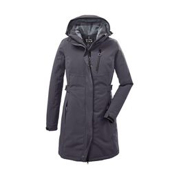 Parka Killtec "KOW 165 WMN PRK", Damen, Gr. 36, silber (silberfarben), Obermaterial: 100% Polyester;Futter: 100% Polyester;F&uuml;llung: 100% Polyester, Jacken Parka, Wasser- und winddichter Parka mit Teddyfleece und abnehmbarer Kapuze