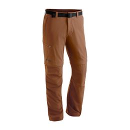 Outdoorhose Maier Sports "Tajo 2", Herren, Gr. 98, Langgr&ouml;&szlig;en, braun (rostbraun), 90% Polyamid, 10% Elasthan, Hosen Outdoorhose, Herren Zip-Off Wanderhose, atmungsaktive Trekkinghose, Regular Fit