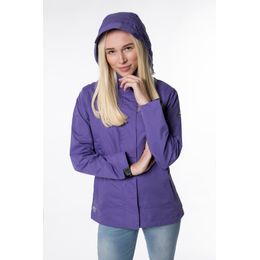 Outdoorjacke DEPROC Active "CAMBRIDGE WOMEN", Damen, Gr. 46 (L), lila, 100% Polyester, mit Gummizug,mit verstellbarem Klettverschluss, Jacken Outdoorjacke, auch in Gro&szlig;en Gr&ouml;&szlig;en erh&auml;ltlich