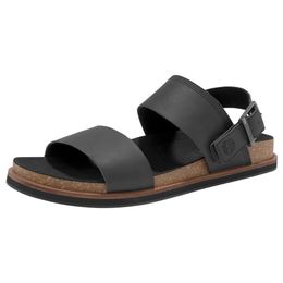 Outdoorsandale Timberland "Amalfi Vibes 2Band Sandal", Herren, Gr. 40, schwarz, Leder, Schuhe Outdoorsandale