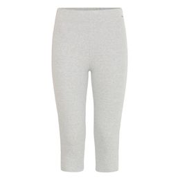 3/4-Leggings oxmo "3/4-Leggings OXLOV", Damen, Gr. M, N-Gr, grau (light grau melange), Obermaterial: 95% Baumwolle CO. 5% Elasthan EL., Hosen 3/4-Leggings