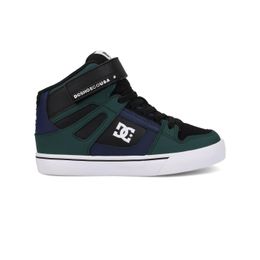 Sneaker DC Shoes "Pure High-Top EV", M&auml;dchen, Gr. 13,5(31), gr&uuml;n (gr&uuml;n, navy, schwarz), Obermaterial:Obermaterial: Leder / Futter: Textil / Au&szlig;ensohle: Gummi;, Schuhe Sneaker