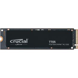 CRUCIAL interne SSD "CT4000T705SSD3", schwarz, 4000 GB, Schreibgeschwindigkeitmaximal 12600 MB/s Lesegeschwindigkeitmaximal 14100 MB/s, Festplatten, interne SSD