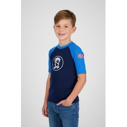Funktionsshirt Trollkids "KIDS KVALVIKA T", Kinder, Gr. 140, blau (navy, medium blau), Obermaterial: 90% Polyester, 10% Elasthan, Shirts Funktionsshirt, f&uuml;r Kinder und Jugendliche, kurz&auml;rmlig, mit UV-Schutzfaktor 50+