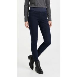 Jeansjeggings Freequent "FQSHANTAL-PA-DENIM", Damen, Gr. S, N-Gr, dunkelblau, Denim/Jeans, Obermaterial: 66% Baumwolle, 21% Polyester, 11% Cupro, 2% Elasthan, figurbetont lang, Jeans Jeansjeggings, mit extra breitem elastischem Bund