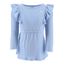 Jerseykleid LEVI'S KIDS, M&auml;dchen, Gr. 24M (92), N-Gr, blau (brunnera blau), Jersey, Obermaterial: 78% Baumwolle, 18% Polyester, 4% Elasthan, Rundhals, Kleider Jerseykleid, mit passendem Slip im Set, for Girls