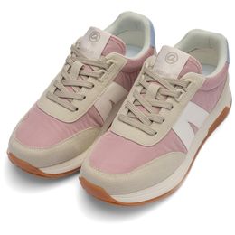 Sneaker Ara "MALIBU", Damen, Gr. 43, altrosa kombiniert, Lederimitat, Textil, kontrastfarbene Details, Schuhe Sneaker, Freizeitschuh, Halbschuh, Schn&uuml;rschuh in Komfortweite H (=sehr weit)