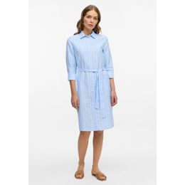 Blusenkleid Eterna "LOOSE FIT", Damen, Gr. 38, Normalgr&ouml;&szlig;en, blau (hellblau), 59% Baumwolle, 41% Leinen, Kleider Blusenkleid