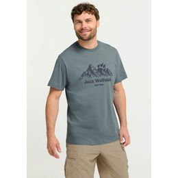 Kurzarmshirt Jack Wolfskin "CAREFREE T M", Herren, Gr. L (52), jw, grauodessa, Obermaterial: 100% BAUMWOLLE, Shirts