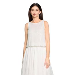 Vera Mont Damen T-Shirt "Damen im Glitzer-Look", wei&szlig;, festlich, Gr. 36, Obermaterial: 93% Polyester, 7% Elasthan. Futter: 92% Polyamid, 8% Elasthan,