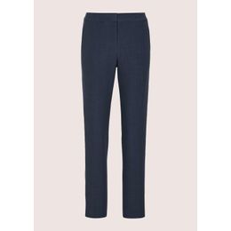 Madeleine Mode MADELEINE Damen Stoffhose "B&uuml;gelfaltenhose Jerseyhose mit Kettendekoration", blau, Modern, Gr. 21, Obermaterial: 68% Polyester PES. 28% Viskose CV.