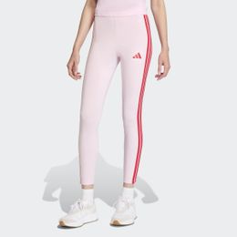 Damen Trainingstights "W 3S SJ LEG"clear pink, pure ruby, normal, gr., Gr. M, adidas Sportswear, Obermaterial: 90% Baumwolle, 10% Elasthan, Hosen,