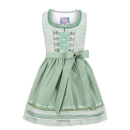 Stockerpoint Kleid M&auml;dchen Gr&ouml;&szlig;e 98/104 gr&uuml;n / wei&szlig;