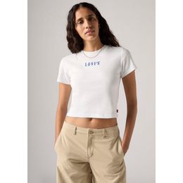 Levi's LEVI'S Damen Print-Shirt "GR ESSENTIAL SPORTY TEE", wei&szlig;, Gr. S, bedruckt, unifarben, Single Jersey, Obermaterial: 100% Baumwolle, Shirts, mit