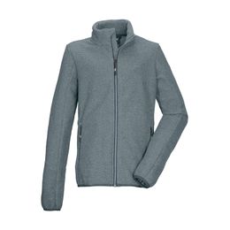 Fleecejacke Killtec "KOW 215 GRLS KNTFLC JCKT", M&auml;dchen, Gr. 164, denim, Obermaterial: 100% Polyester, Jacken Fleecejacke, Strickfleecejacke f&uuml;r Kids, Kinnschutz, Zipper-Taschen