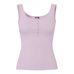 Tanktop Pieces "PCKITTE TANK TOP NOOS BC", Damen, Gr. L, winsome orchid, Single Jersey, Obermaterial: 95% Baumwolle, 5% Elasthan, unifarben, figurbetont normal, Rundhals, Tops Tanktop