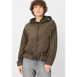 Fuchs & Schmitt FUCHS SCHMITT Damen Outdoorjacke, braun, Gr. 46, unifarben, Web, Obermaterial: 100% Polyester, Jacken, mit Kapuze, Regular Fit, 2-Wege-Reisverschluss