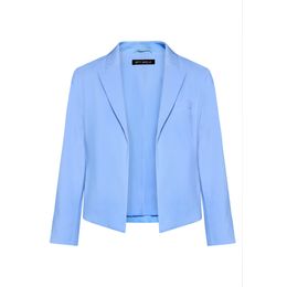 Kurzblazer Betty Barclay "Kurzblazer mit 3/4 Arm", Damen, Gr. 38, blau (azurine), Obermaterial: 86% Polyester PES. 14% Elasthan EL., Blazer Kurzblazer