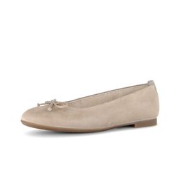 Ballerina Gabor "Eleganter Ballerina", Damen, Gr. 38, beige, Schuhe Ballerina