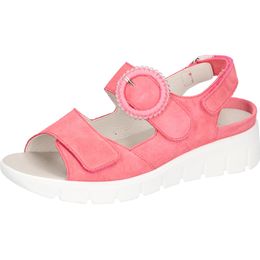 Waldl&auml;ufer Plateausandale WALDL&Auml;UFER "K-ADEA", Damen, Gr. 5,5 (38,5), rosa, Veloursleder, unifarben, Schuhe Plateausandale, in Extraweite K f&uuml;r den starken Fu&szlig;