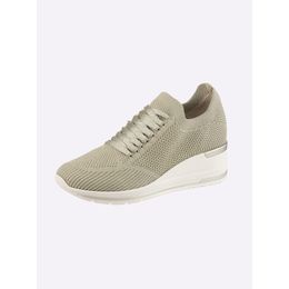 Keilsneaker CLASSIC, Damen, Gr. 36, goldfarben, Mesh, Textil, Schuhe Keilsneaker