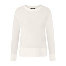 Rundhalspullover Zero "Pullover mit Alpakawolle", Damen, Gr. 42, beige (eggnog), Obermaterial: 45% Polyamid PA. 38% Polyacryl PAN. 11% Wolle WO. 6% Alpaka WP., Pullover Rundhalspullover